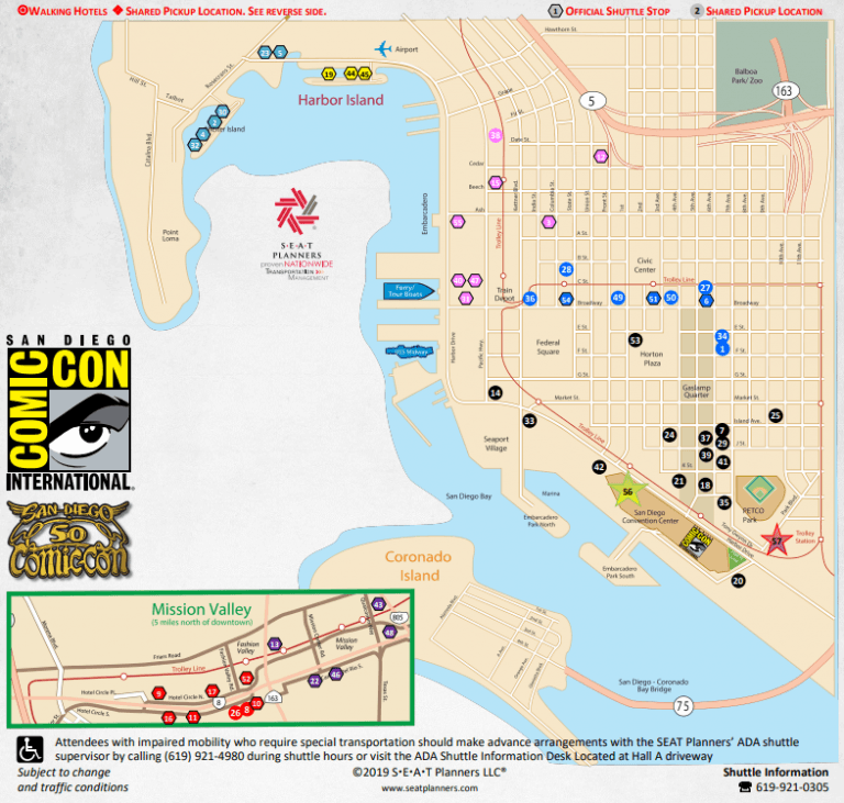 SDCC 2019 Shuttle Map, Schedule Revealed - San Diego Comic-Con ...