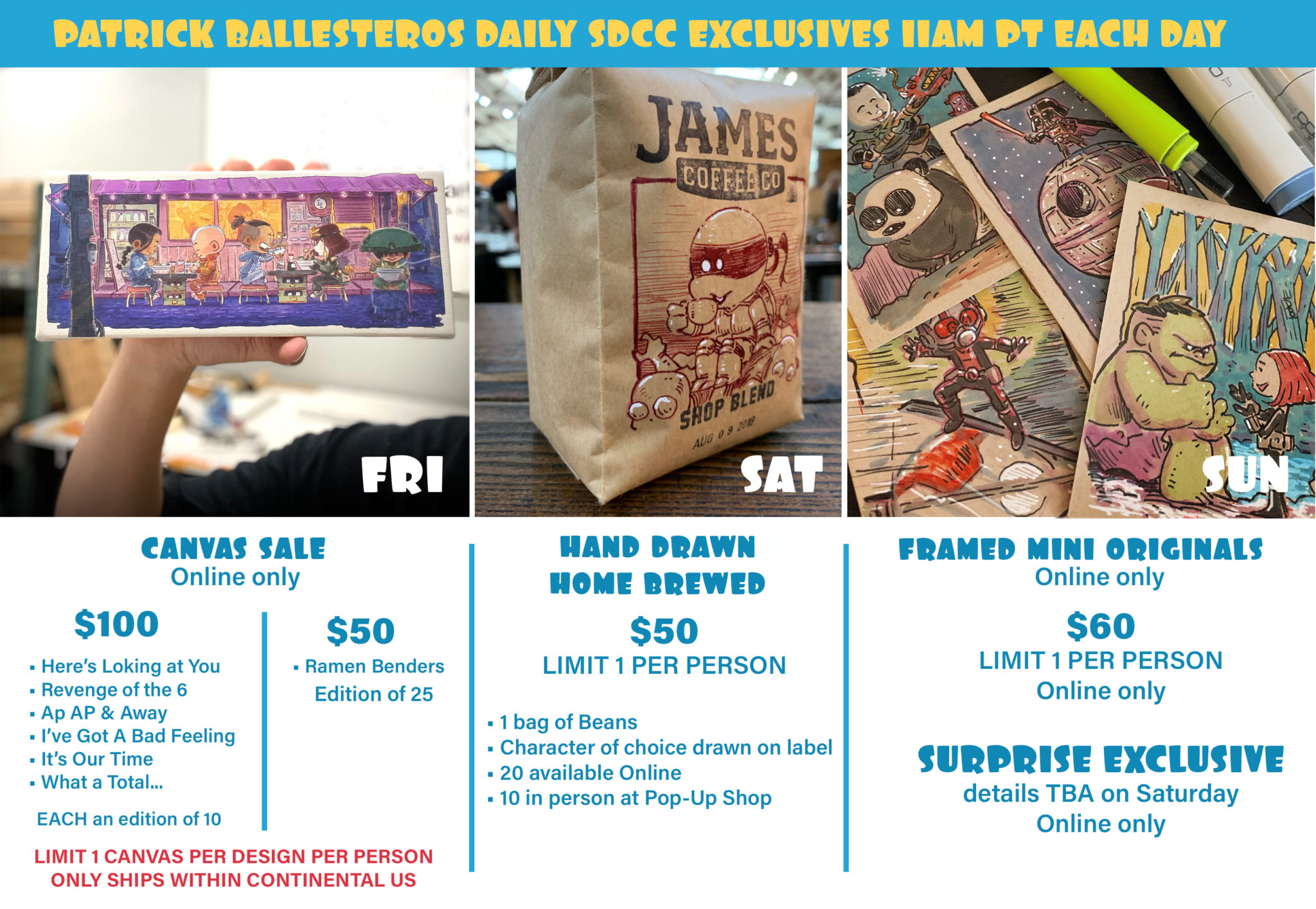 Patrick Ballesteros San Diego Comic-Con 2021 Exclusives & Debuts ...