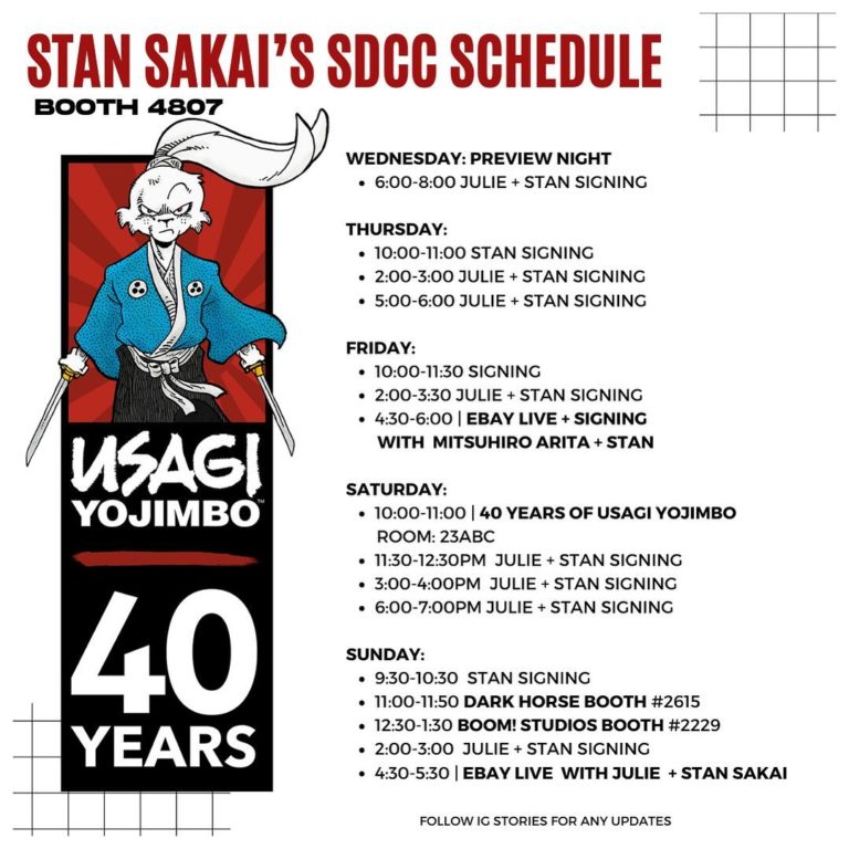 Stan Sakai & Mitsuhiro Arita San Diego Comic-Con 2024 Exclusives ...
